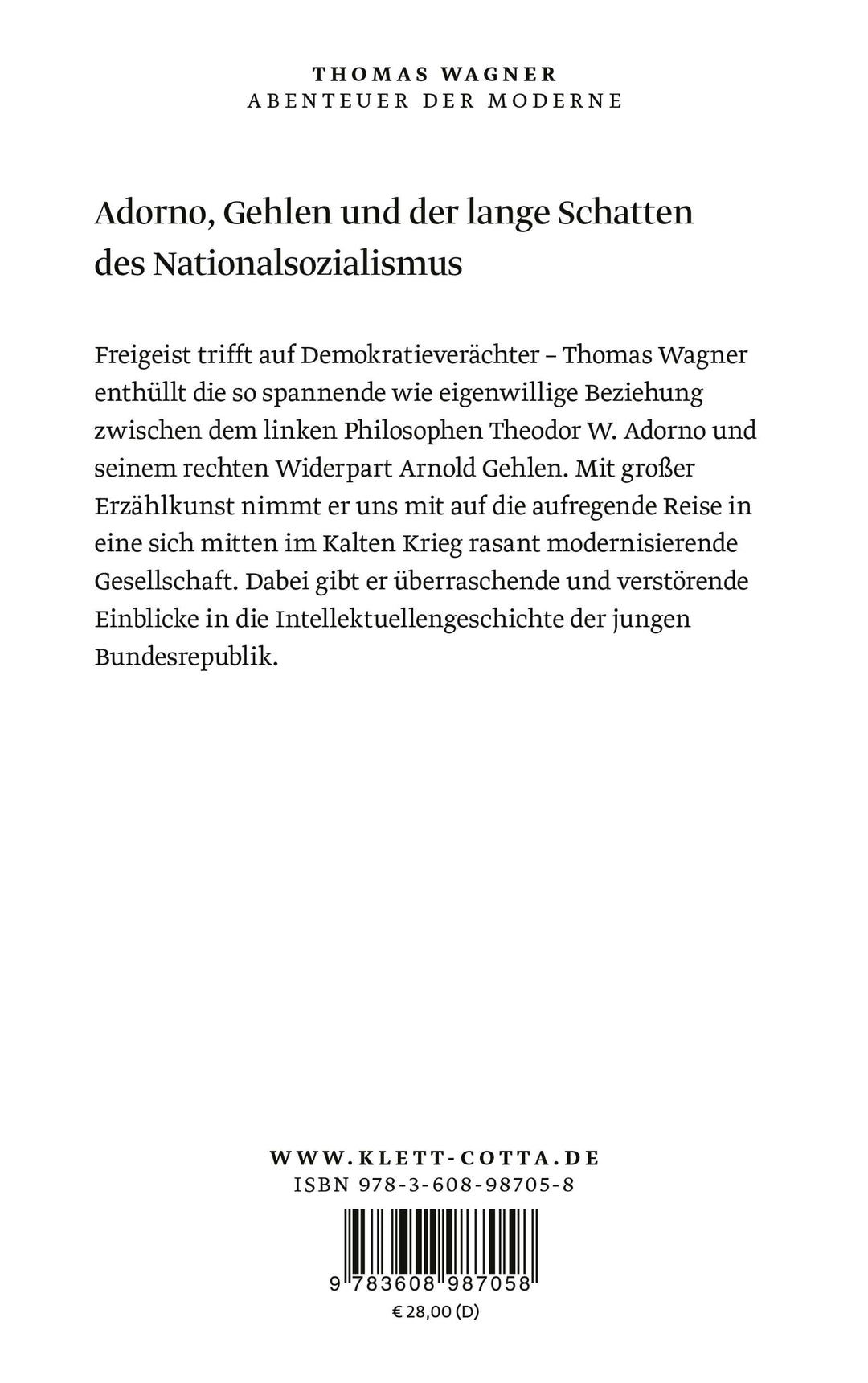 Abenteuer der Moderne | Wagner, Thomas – 1000books.de