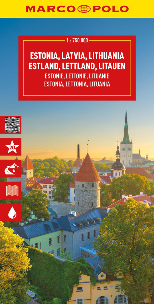 MARCO POLO Reisekarte Estland, Lettland, Litauen 1:750.000 ...